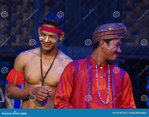 Khmer Actor During The Theatrical Performance Fiance And The Father Of Bride Editorial