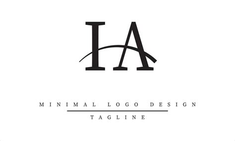 Ia Or Ai Minimal Logo Design Vector 10056716 Vector Art At Vecteezy