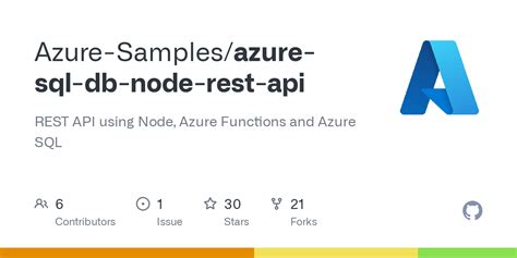 Github Azure Samplesazure Sql Db Node Rest Api Rest Api Using Node