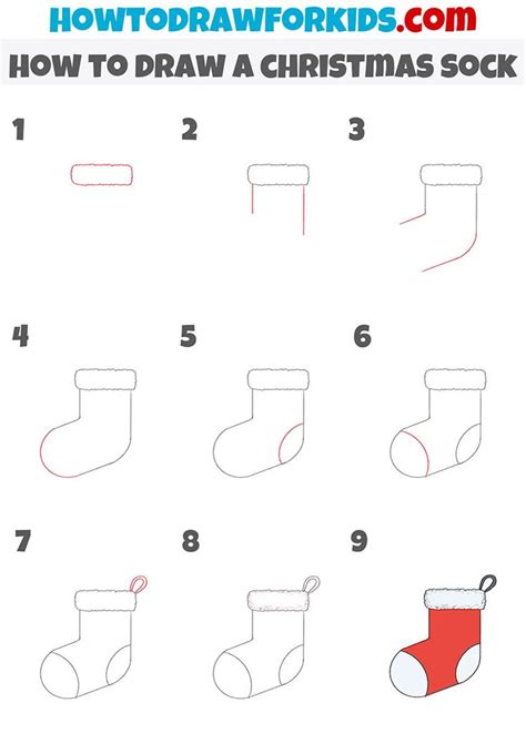 How To Draw A Christmas Sock Easy Christmas Drawings Christmas Drawing Christmas Doodles