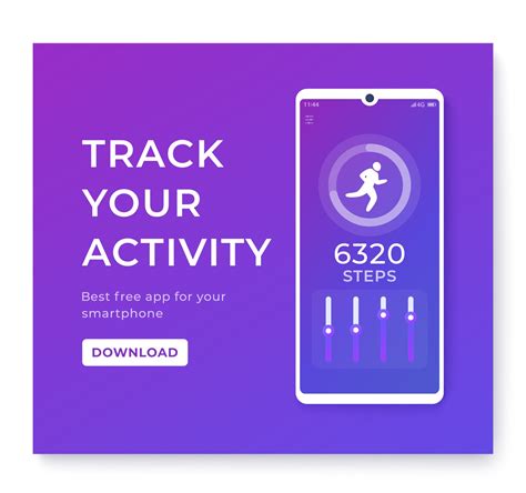 Fitness App Activity Tracker For Smartphone Or Step Counter Vector Art At Vecteezy