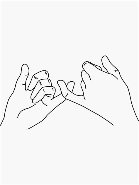 pinky promise embroidery pattern - Google Search | Outline art, Line ...