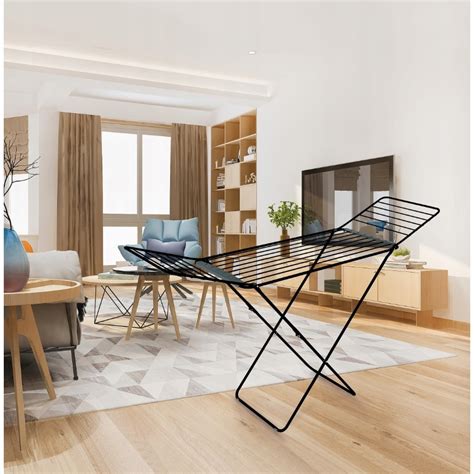 Метална сушилня за дрехи повърхност за сушене 20м сгъваема черна