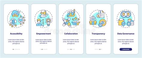 Data Democratization Concept With Thin Line Icons Stock Vector