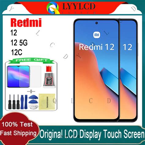 Original Redmi 12 12 5g 12c Lcd Display Touch Screen With Frame Replacement Shopee Malaysia