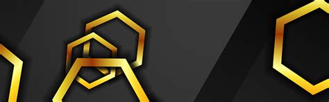 육각형 골드 색상과 검은 색 배경으로 배너 벡터를 설정합니다 모든 배경에 적합합니다 Eps 10의 커버 디자인 텍스트 공간 가리기에 대한 스톡 벡터 아트 및 기타 이미지