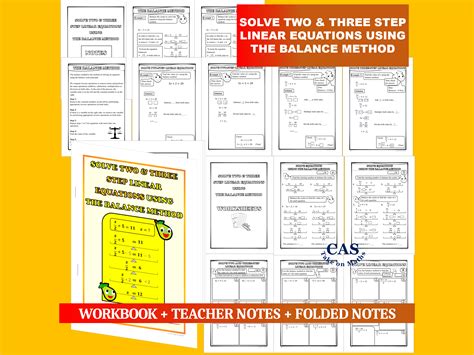 Solve Two And Three Step Linear Equations Balance Method Made By Teachers