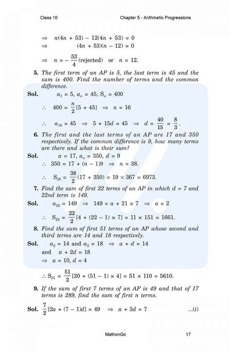 Ncert Solutions For Class 10 Maths Chapter 5 Exercise 5 3 Mathongo