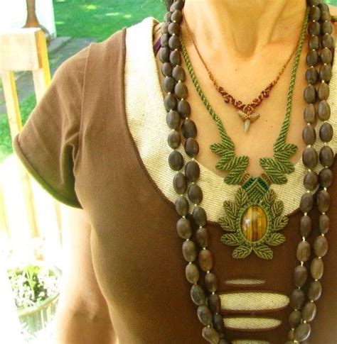 Images About Macrame Necklaces On Pinterest