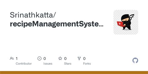GitHub Srinathkatta RecipeManagementSystem