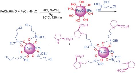 Preparation Of Fe3o4 Sio2propyl L‐proline Download Scientific Diagram
