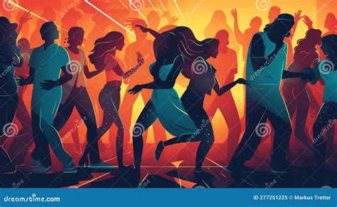 The Frenetic And High Energy Movements Of A Trendy Dance Club With