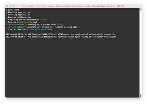 ` [catransaction synchronize] called within transaction` · issue 1263 · epiclab synectic · github