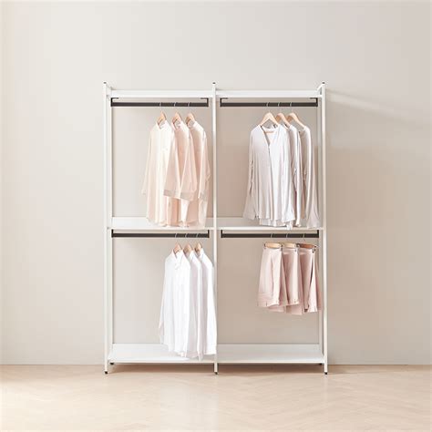 옷장 디넬 시스템행거 철제 드레스룸 1600 2단 행거 모듈 옷장 세트 6colors 오늘의집 쇼핑