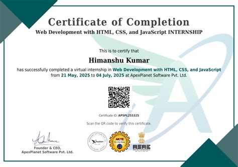 Frontenddevelopment Webdevelopment Internshipexperience Html Css