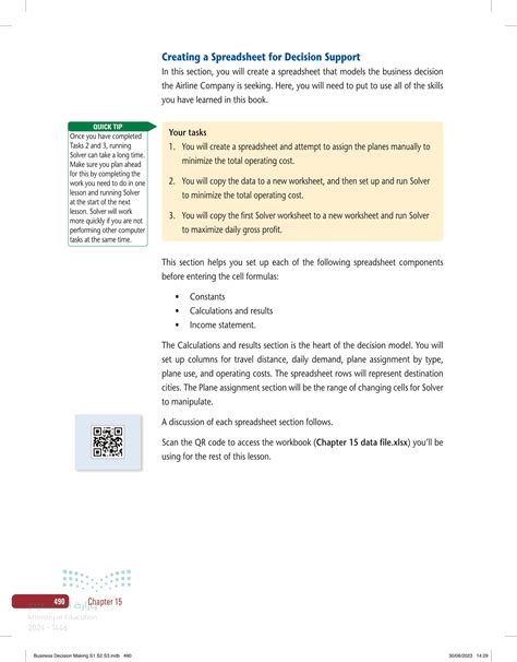 Creating A Spreadsheet For Decision Support Business Decision Making