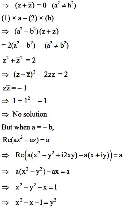 Let A ≠ B Be Two Non Zero Real Numbers Then The Number Of Elements In