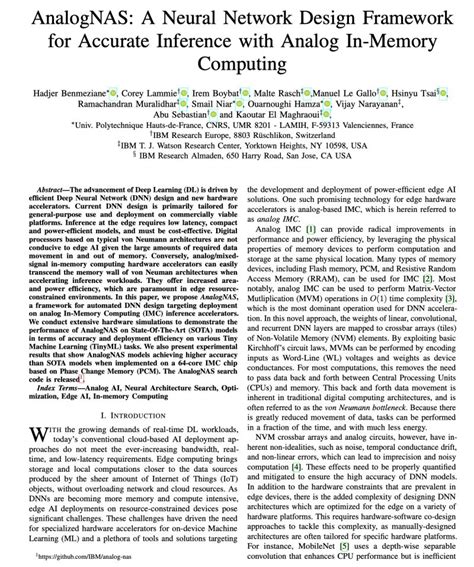 Kaoutar El Maghraoui On Linkedin Ieee Imc Analogai Ibmresearch Ieeeconference Ieee Ai