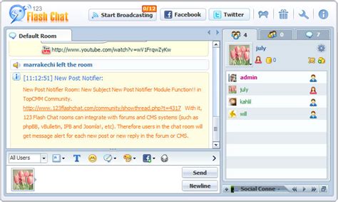 Video Demo For Forum And CMS Post Notifier Module Of 123 Flash Chat