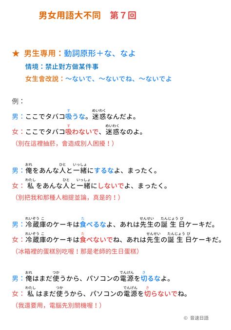 日文・男女用語大不同・第7回 音速語言學習日語