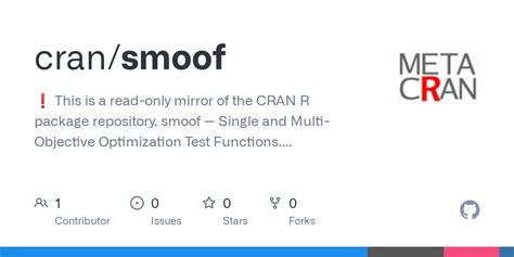 Github Cran Smoof Exclamation This Is A Read Only Mirror Of The Cran R Package Repository