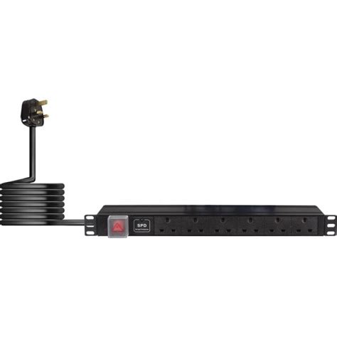 Eagle 6 Way Uk Horizontal Socket 19 Pdu Accessories Cables And Cases