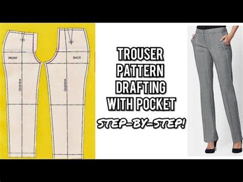 HOW TO MAKE WOMEN TROUSER WITH POCKET PANT PATTERN DRAFTING DETAILED FEMALE TROUSER