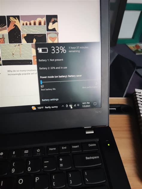 I Just Got A T470 Is It Normal That Battery 1 Is Not Present R Thinkpad