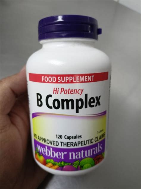 Webber Naturals Hi Potency B Complex 120 Capsules Lazada Ph