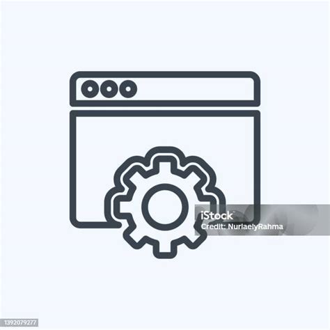 아이콘 브라우저 설정 사용자 인터페이스 기호에 적합합니다 선 스타일 편집 가능한 간단한 디자인 디자인 템플릿 벡터 간단한 기호 그림 0명에 대한 스톡 벡터 아트 및 기타