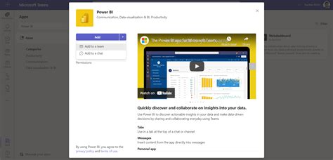 Pidn Aplikace Power Bi Do Microsoft Teams Power Bi Embed Power Bi In