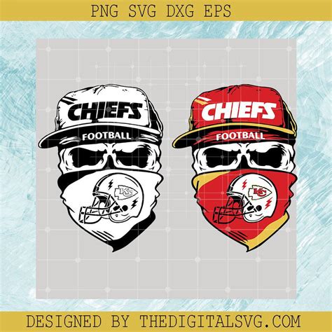 Kansas City Chiefs Skull Svg Chiefs Football Svg Nfl Team Sport Svg