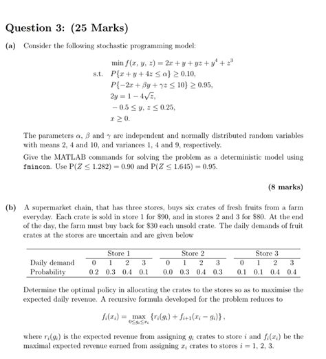Solved Question 3 25 ﻿marksa ﻿consider The Following