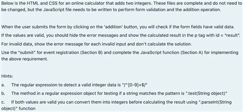 Solved Below Is The HTML And CSS For An Online Calculator Chegg