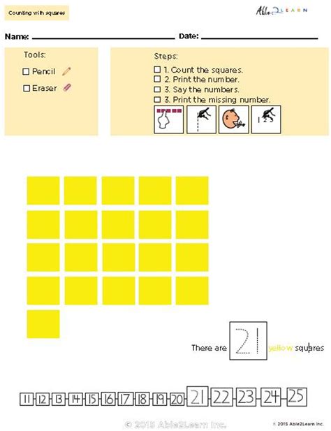 Counting Numbers 21 30 With Visual Discrimination Free Teaching Resources