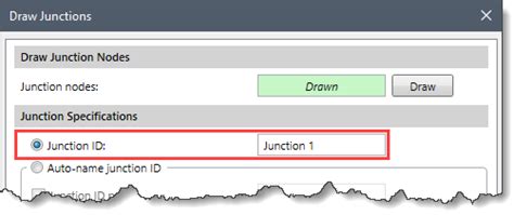 Draw And Assign Junctions Command Civilgeo Knowledge Base