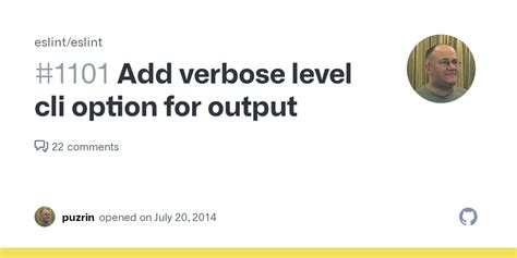 Add Verbose Level Cli Option For Output · Issue 1101 · Eslinteslint · Github