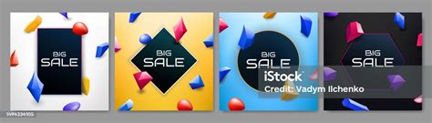 벡터 그림입니다 장식적인 배경이 설정되었습니다 명함 프로모션 소셜 미디어 템플릿 웹 배너를 위한 디자인 텍스트 풍선 현대 3d