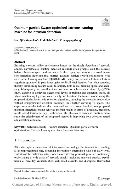 Quantum Particle Swarm Optimized Extreme Learning Machine For Intrusion Detection