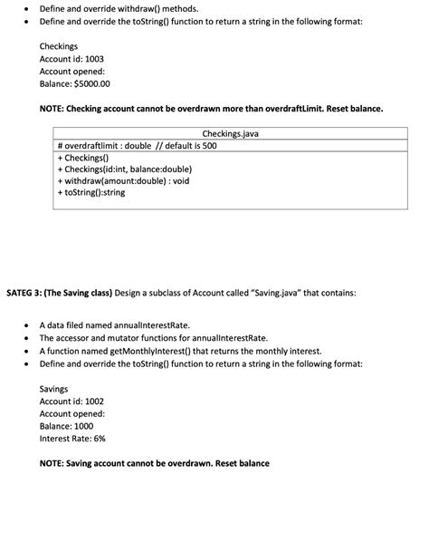 solved stage 1 the account class design a class named