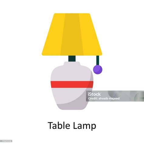 테이블 램프 벡터 플랫 아이콘 디자인 그림입니다 흰색 배경에 기호 Eps 10 파일 가정의 방에 대한 스톡 벡터 아트 및 기타 이미지 가정의 방 개념 디자인 Istock