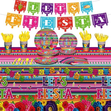 Cc Home Mexican Fiesta Party Themed Party Supplies Pack