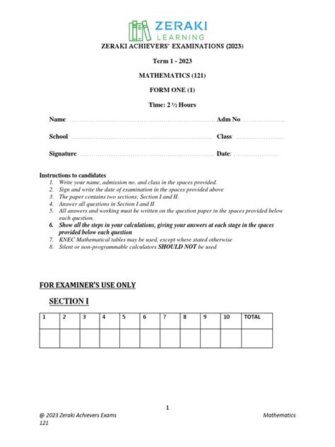 Mathematics Form 1 Question Paper Pdf Sphere Area