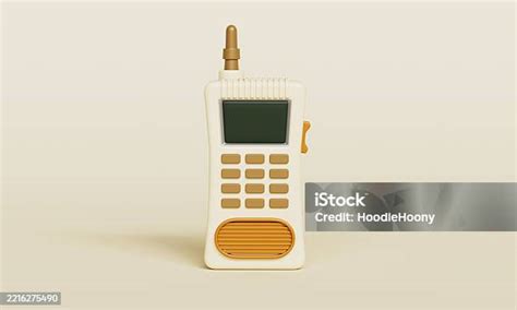 빈티지 레트로 무선 전화기 또는 워키 토키 아이콘입니다 3d 렌더링 건설 현장에 대한 스톡 사진 및 기타 이미지 건설 현장 경찰 기동대 경찰관 Istock