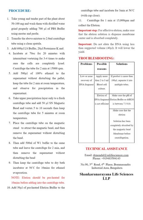Snls Sn Plant Dna Isolation Kit Magnetic Bead Based At ₹ 9500 Piece In Bengaluru