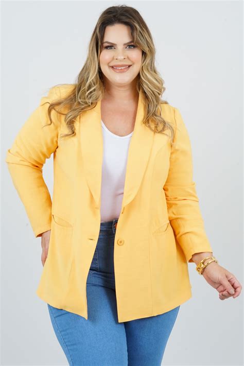 Blazer Plus Size Porto De Galinhas Manga Longa Program Moda Moda