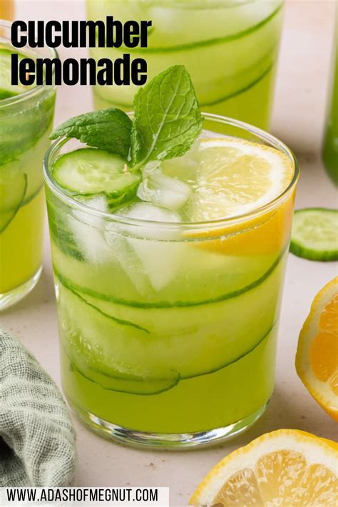 Cucumber Lemonade Only 4 Ingredients Recipe Recipes Cucumber Lemonade Lemonade Recipes