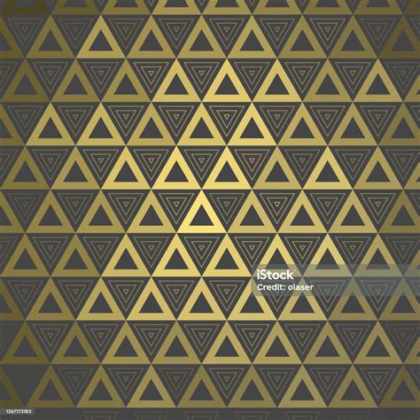 황금 3d 반사와 동등하게 크기의 삼각형 기반의 이중 패턴 패턴 배경 그림입니다 어두운 회색에 가리키기에 대한 스톡 벡터 아트 및 기타 이미지 Istock