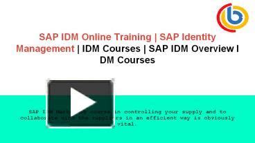 PPT SAP IDM Ppt SAP Identity Management 8 0 SAP Identity And Access Management SAP IDM