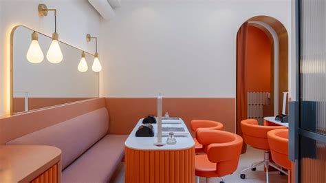 Tigg Coll Pairs Orange With Blue In Cona Coffee Bar And Nail Salon